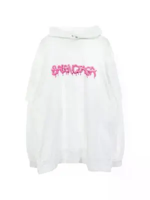 Balenciaga 2010s Graphic Logo Layered Hoodie