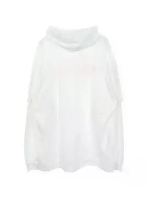 Balenciaga Cotton Graphic Logo Layered Hoodie