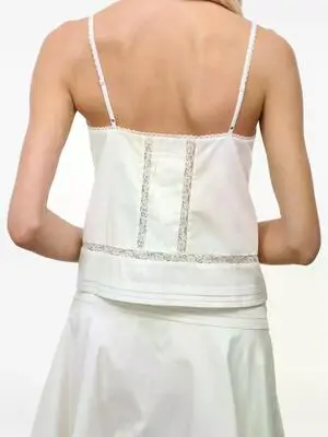 Staud Corinna Lace-trim Top
