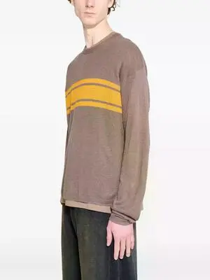 StÜssy Striped Detail Long-sleeved Sweater