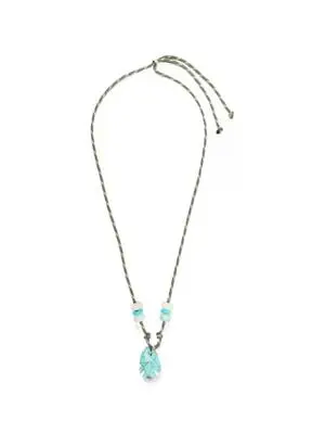 Flowze X Collanine Fish Pendant Necklace - Green
