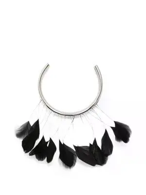 Patrizia Pepe Feather-trim Torque Necklace