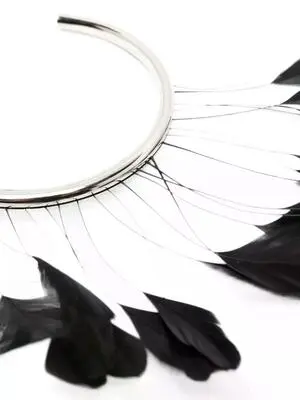 Patrizia Pepe Feather-trim Torque Necklace