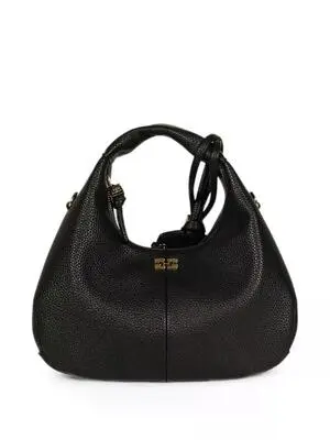 GANNI Hobo Pebbled-leather Shoulder Bag