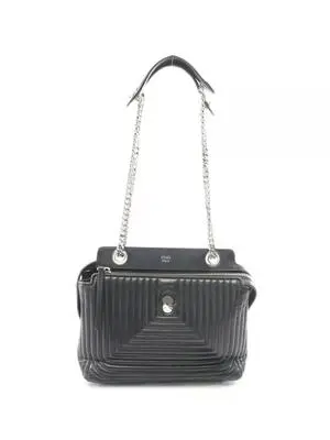 Fendi Dotcom Click Chain Shoulder Bag - Black