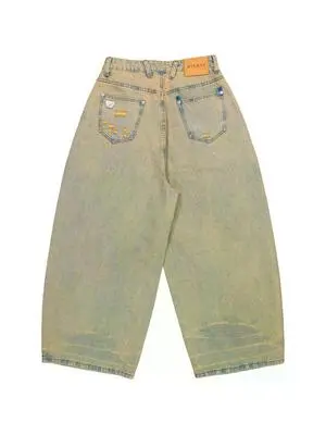 MISBHV Beige Contrast Stitching Jeans
