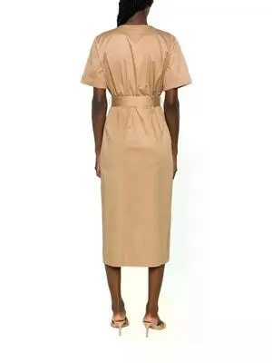 KAOS Belted V-neck Midi Dress