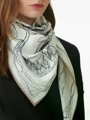 Fabiana Filippi Floral-print Scarf - White