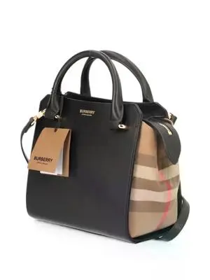 Burberry Mini Banwell Leather Tote Bag - Black