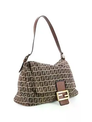 Fendi Mama Forever Bag Zucchino Canvas Shoulder Bag