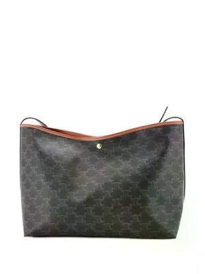 Celine Soft Shopper Triomphe Coated Canvas Tote Bag - Brown