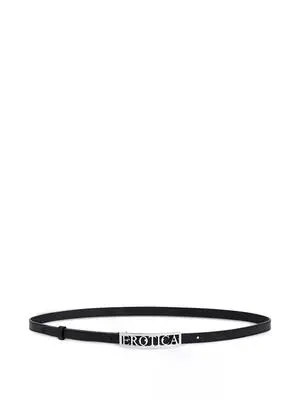 DONDUP Logo Plaque Leather Belt