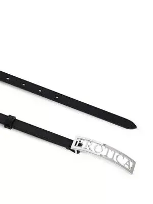 DONDUP Logo Plaque Leather Belt