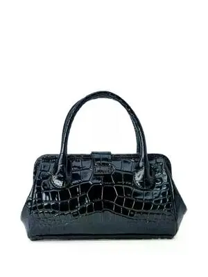 VIVIENNE WESTWOOD Crocodile-embossed Leather Tote Bag