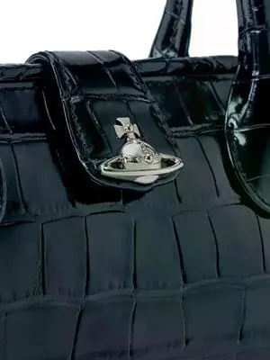 VIVIENNE WESTWOOD Crocodile-embossed Leather Tote Bag