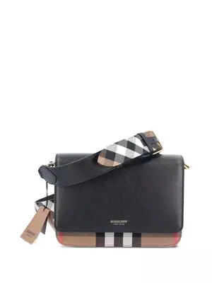 Burberry Mackford Check Messenger Bag - Black