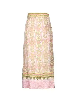 MARIA CHER Abstract-print Wrap Skirt - Pink
