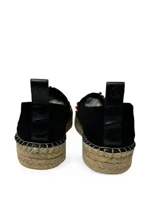 LOUIS VUITTON Front Pier Crystal-embellished Espadrilles - Black