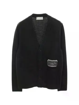 Dior Logo-embroidered Cardigan - Black