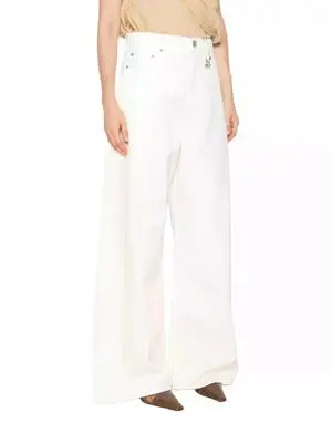Sportmax Logo-patch Wide-leg Jeans
