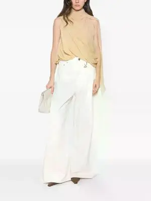 Sportmax Logo-patch Wide-leg Jeans