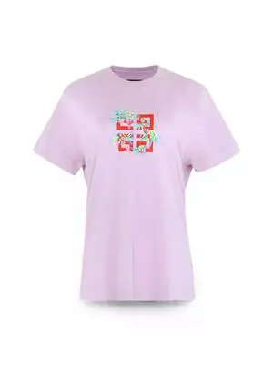 Givenchy 4g Logo Print T-shirt - Purple