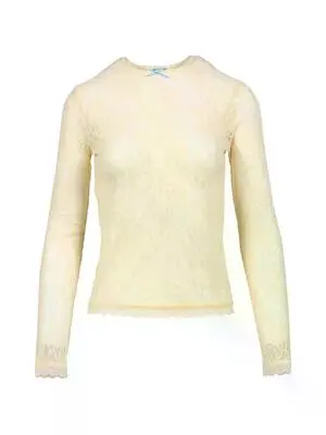 Sandy Liang Scoby Lace Bow-detail Top - Neutrals