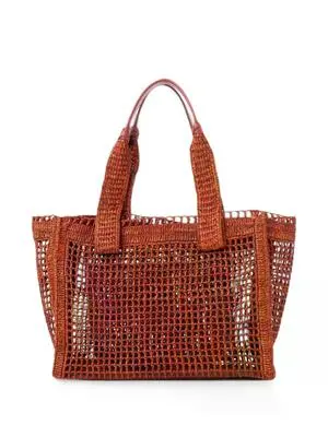 Chloé Summer Banana Raffia Tote Bag - Brown