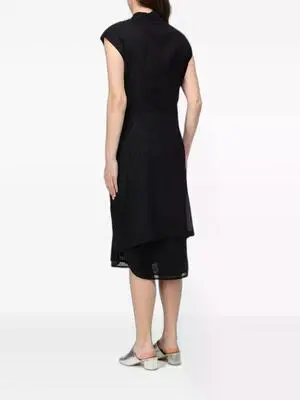 TELA Knot-detail Sleeveless Midi Dress - Black