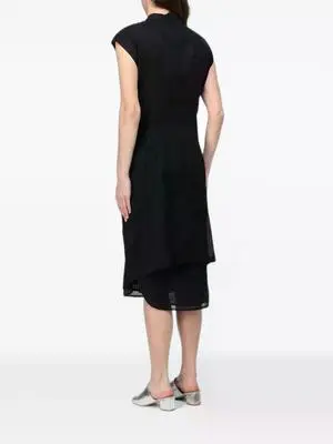 TELA Sleeveless Knot Detail Midi Dress - Black