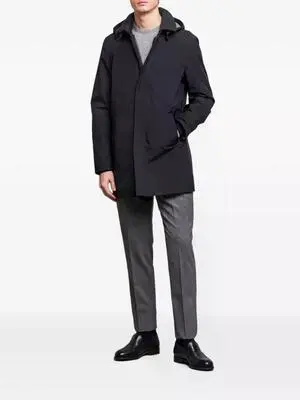 Herno Hooded Concealed-fastening Coat