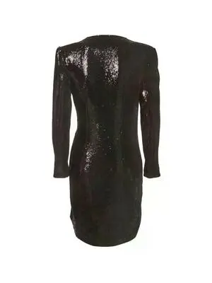 Maje Sequin Wrap Mini Dress