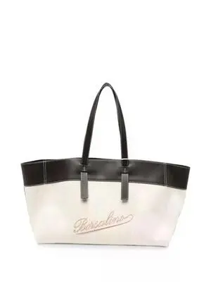 Borsalino Large Logo-embroidered Tote Bag