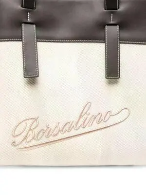 Borsalino Large Logo-embroidered Tote Bag