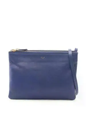 Celine Trio Leather Shoulder Bag - Blue
