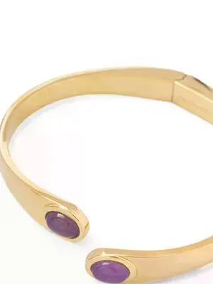TRUSSARDI Stone-embellished Open Cuff Bracelet - Gold