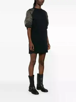 Sacai Panelled Puff-sleeve Mini T-shirt Dress