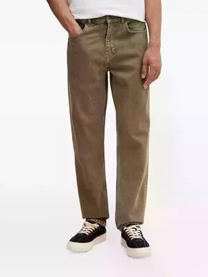 LES DEUX Logo Patch Straight Leg Jeans