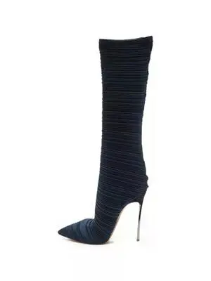 Casadei Blade Plissé Ankle Boots