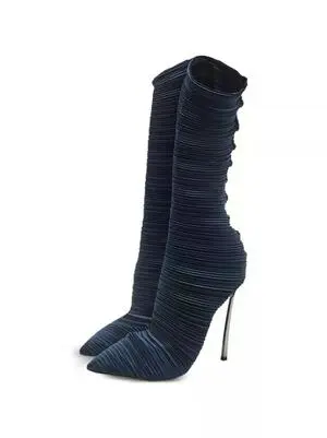 Casadei Blade Plissé Ankle Boots