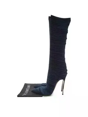 Casadei Blade Plissé Ankle Boots