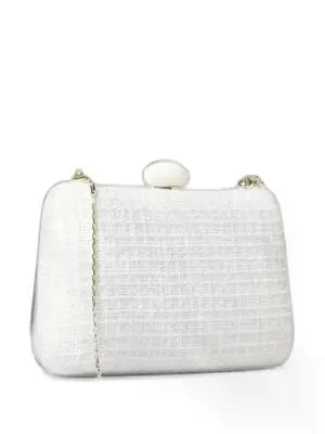TWENTY FOURHAITCH Citara Tweed-effect Clutch Bag