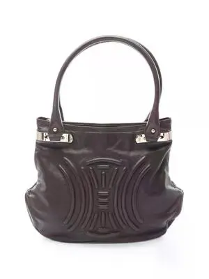 Celine Triomphe Leather Tote Bag - Brown