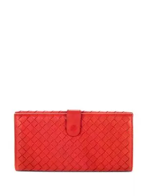 Bottega Veneta Intrecciato Continental Wallet - Red