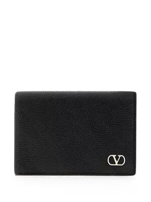 Valentino Garavani Vlogo Grain-leather Wallet - Black