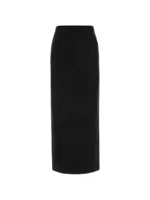 JIL SANDER Panelled Rear-slit Midi Skirt - Black