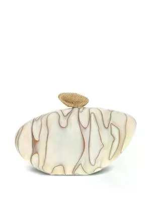 Benedetta Bruzziches Mini Armonia Clutch Bag - Neutrals