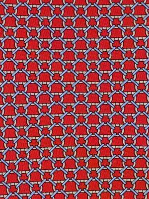 FERRAGAMO Link-print Silk Tie