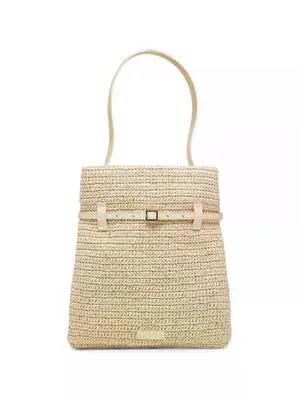 Manu Atelier Tote Du Jour Crochet Leather Tote Bag - Neutrals