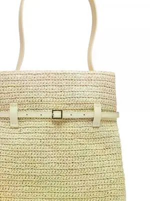 Manu Atelier Crochet Leather Tote Bag